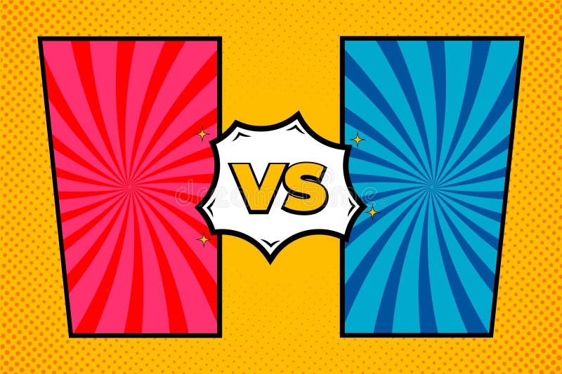 Versus Comic Manga Background Dot Cartoon Stock Vector - Illustration ...