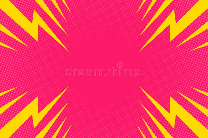 Comic Book Abstract Burst Background Halftone Stock Vector ...