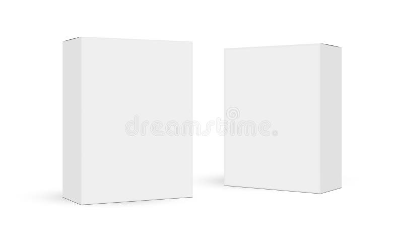 Two Paper Rectangular Packaging Boxes, Side View Stock Vector ...
