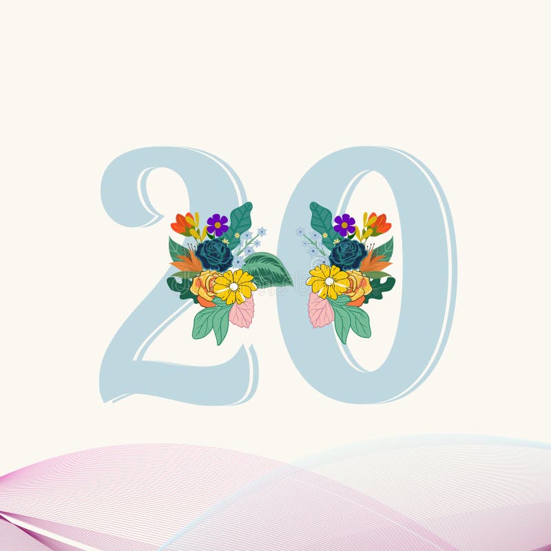 20 Years Old Logotype, 20th Anniversary Numbers Stock Vector ...