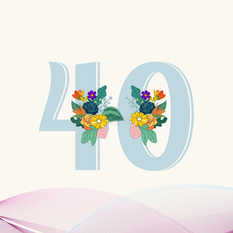 40 Years Old Logotype, 40th Anniversary Number Stock Vector ...