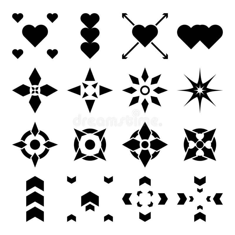 Set Shape Element Minimalistic Vector Graphic Stock Vector ...