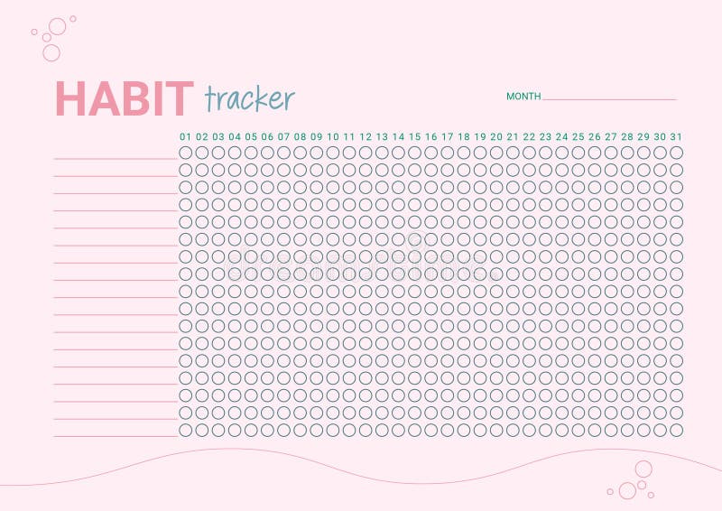 A Printable Habit Tracker To Stay Motivated while Adopting New Habits ...