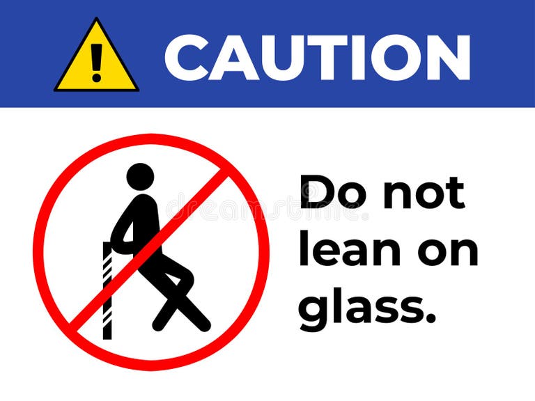 Do Not Lean Sign Stock Illustrations – 43 Do Not Lean Sign Stock ...