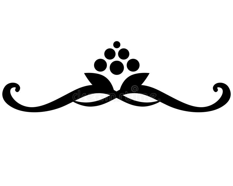 Elegant Text Divider, Swirl and Leaf Border - Vector Silhouette Stock ...