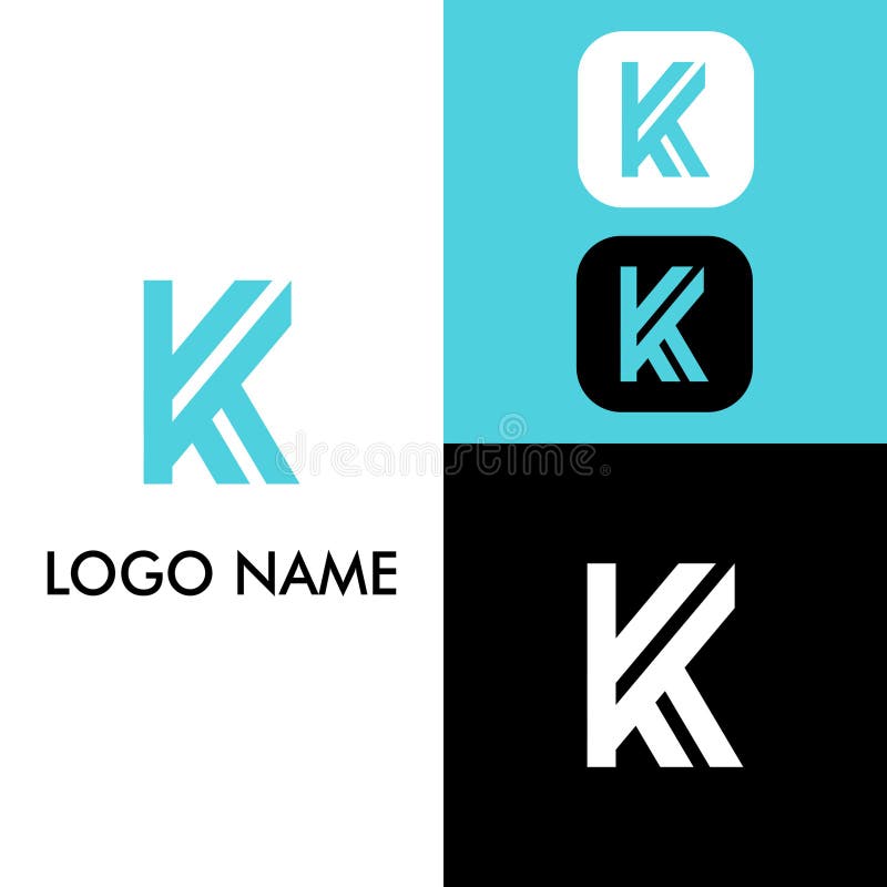 Simple K Logo Design for Company, App. Etc Stock Illustration ...
