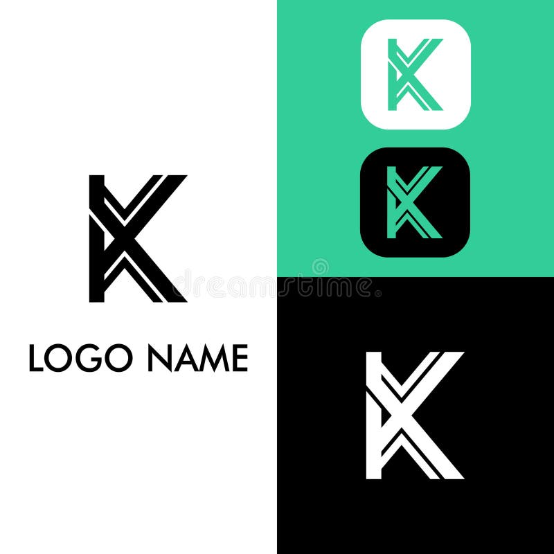 Simple K Logo Template for Your Business Stock Illustration ...