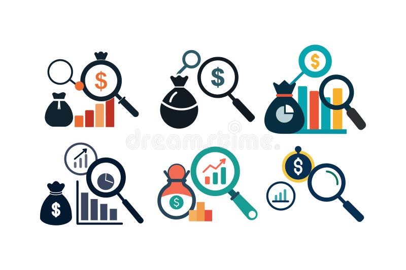 Banking Metrics Economy Graph of Vector Illustration Set Stock Vector ...