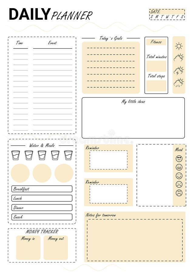 Daily Planner A4, Minimalist Planner, Personalized daily Planner ...