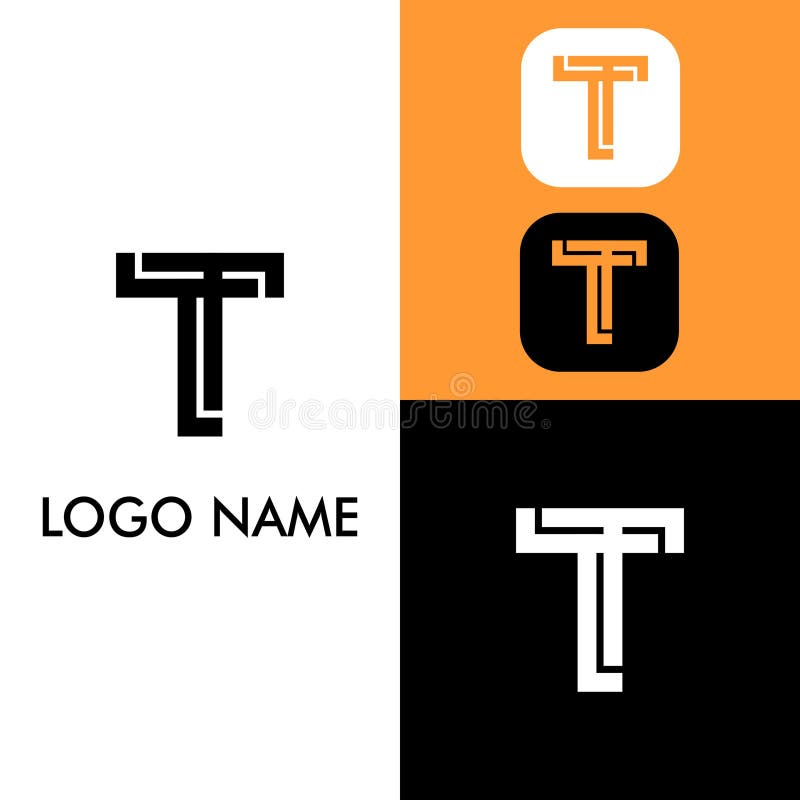 Amazing Monogram Logo with Letter T Concept Stock Vector - Illustration ...