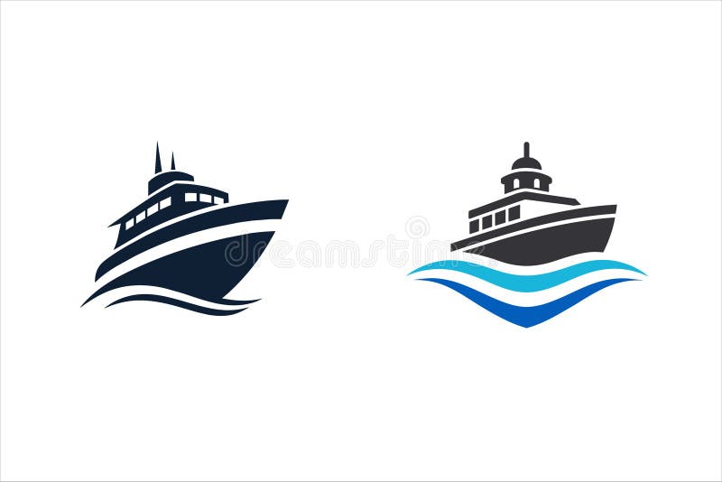 Unique Ship Logo Icon Vector Illustration Stock Vector - Illustration ...