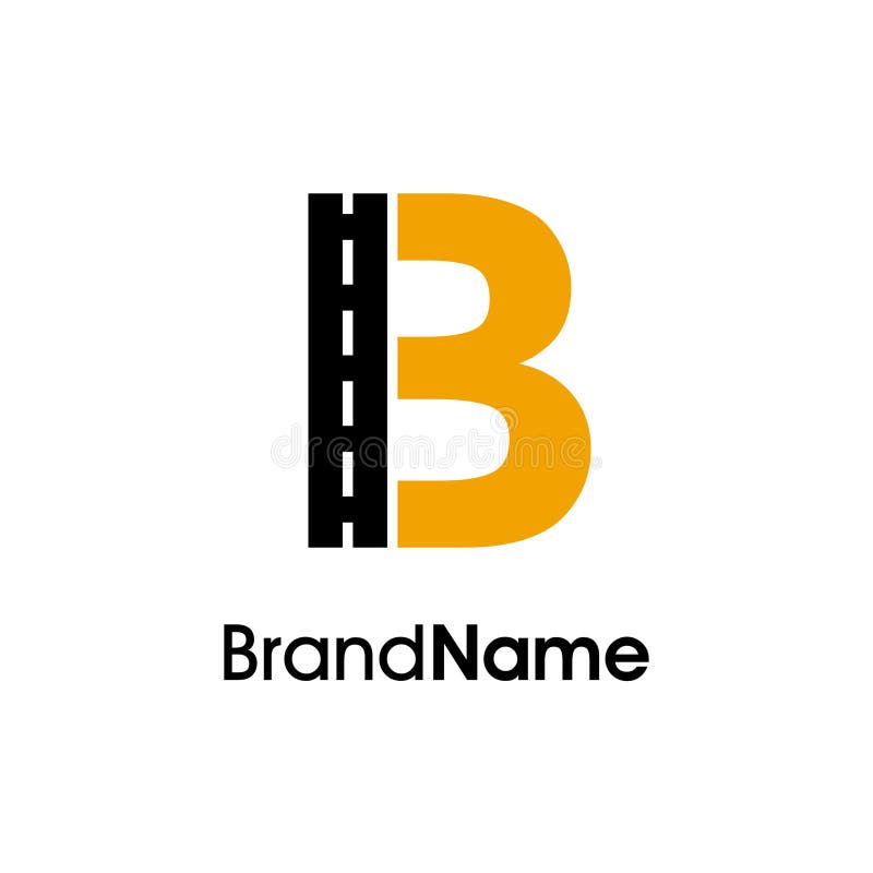 Simple Minimalist Initial B Way Logo Stock Vector - Illustration of ...