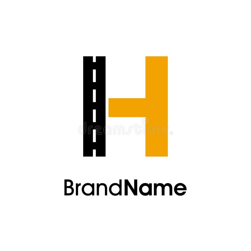 Simple Minimalist Initial H Way Logo Stock Vector - Illustration of ...