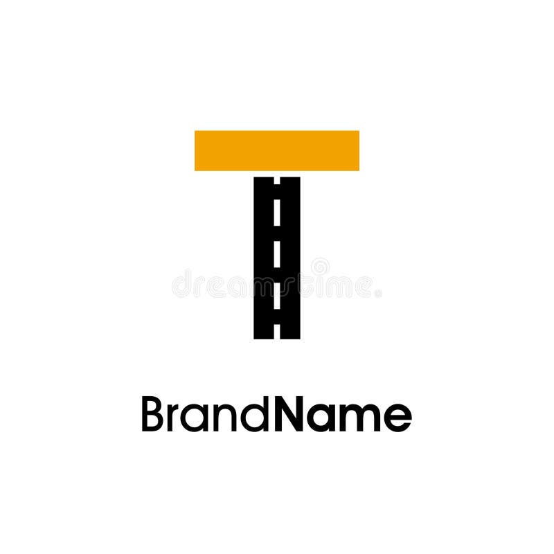 Simple Minimalist Initial T Way Logo Stock Vector - Illustration of ...