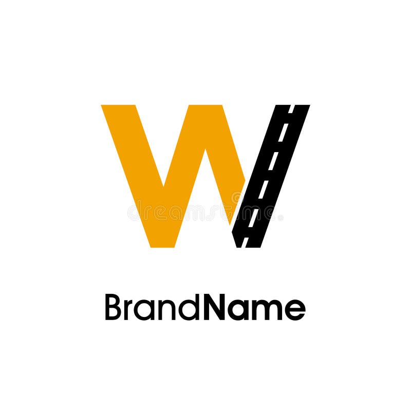 Simple Minimalist Initial W Way Logo Stock Vector - Illustration of ...
