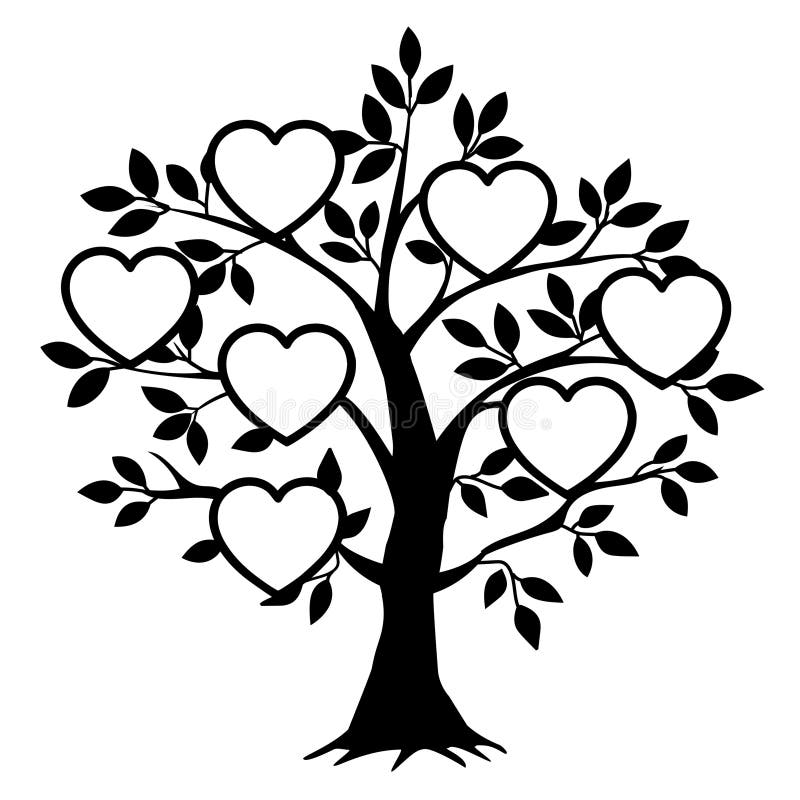 Vector Family Tree Seven Members. Stock Vector - Illustration of paper ...