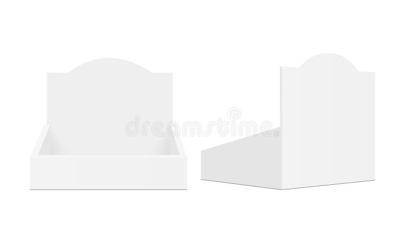 Empty Display Box Mockup, Front and Back Side View Stock Vector ...