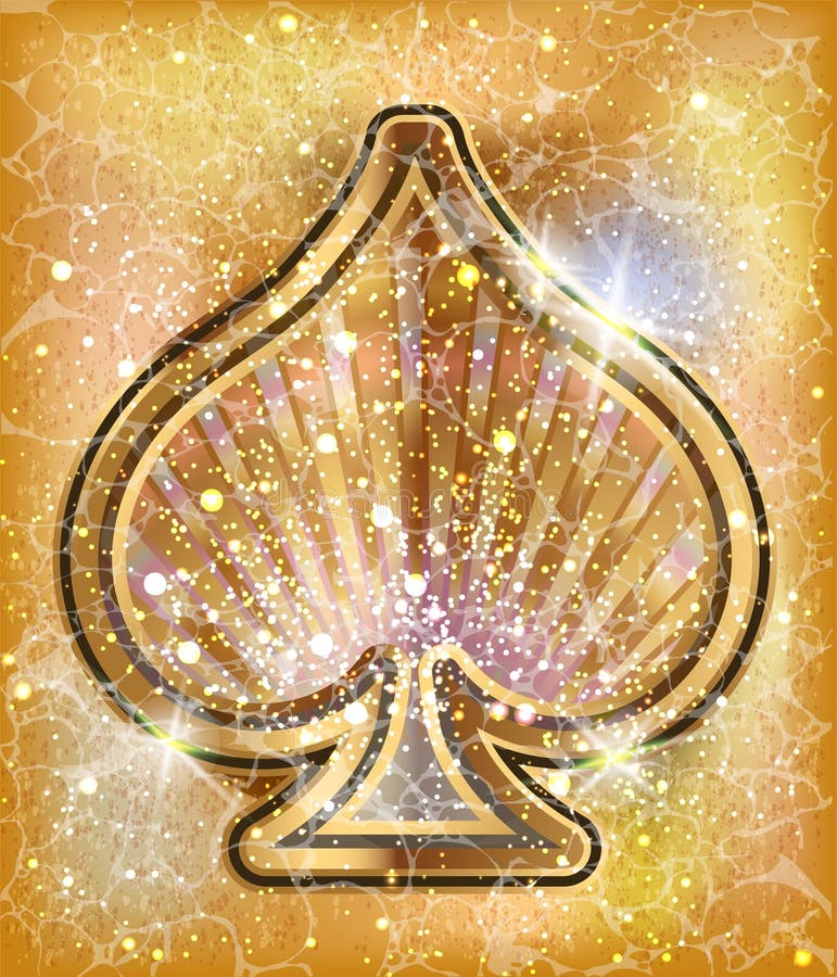 Underwater Poker Spades Card with Seashell, Vector Stock Vector ...