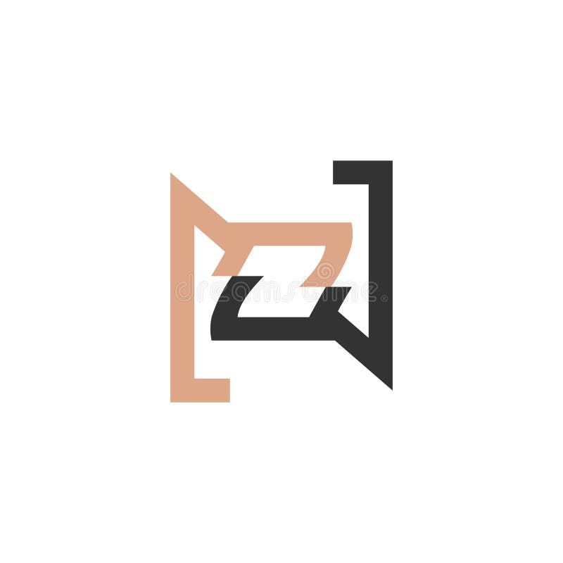 Alphabet Initials Logo ZN, NZ, Z and N Stock Vector - Illustration of ...