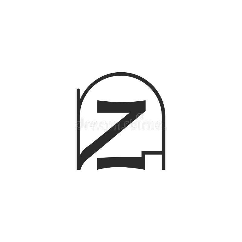 Alphabet Initials Logo ZN, NZ, Z and N Stock Vector - Illustration of ...