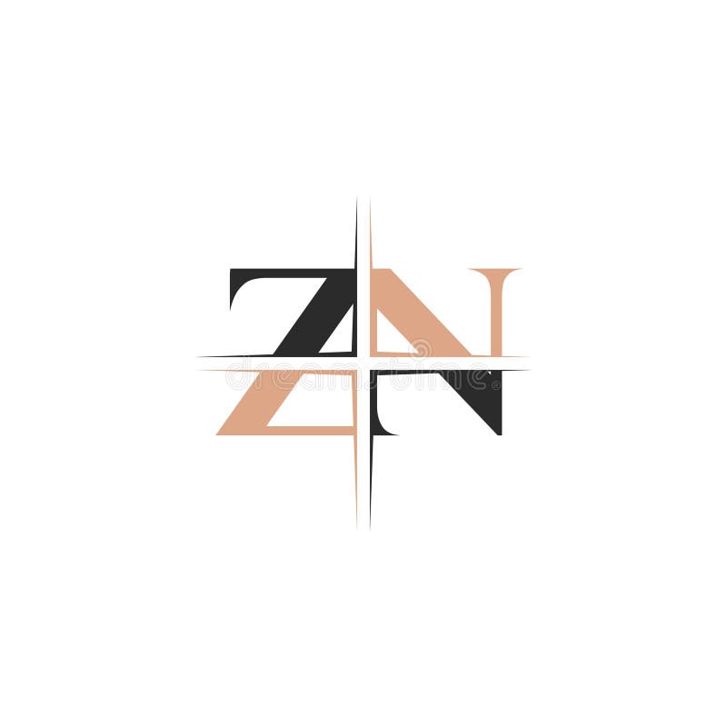 Alphabet Initials Logo ZN, NZ, Z and N Stock Vector - Illustration of ...