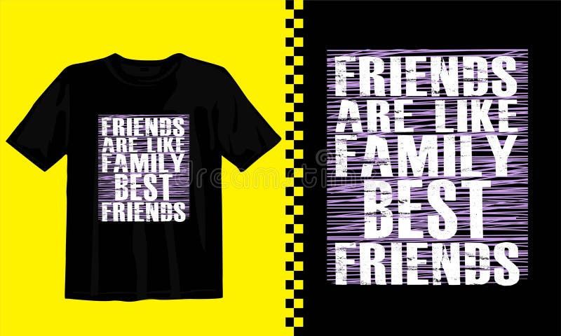 Friends are Like Family Best Friends Happy Friendship Day Vector Art ...