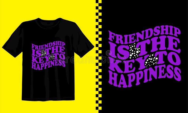 Friendship is the Key To Happiness Friendship Day Graphic T-shirt ...