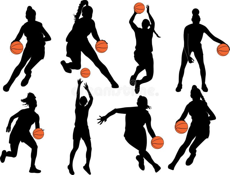 Girl Basketball Players, Basketball Clipart, Basketball Cut Files ...