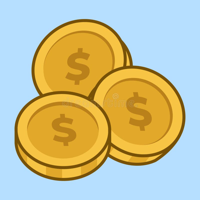 Coin Illustration Vector for Web and Print Stock Vector - Illustration ...