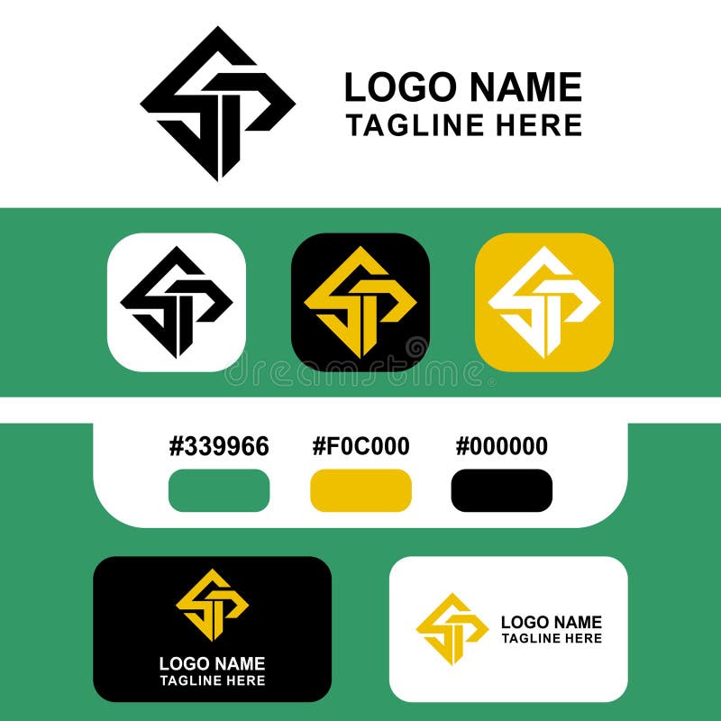 Exclusive Monogram Logo with Concept Polygon Stock Vector ...