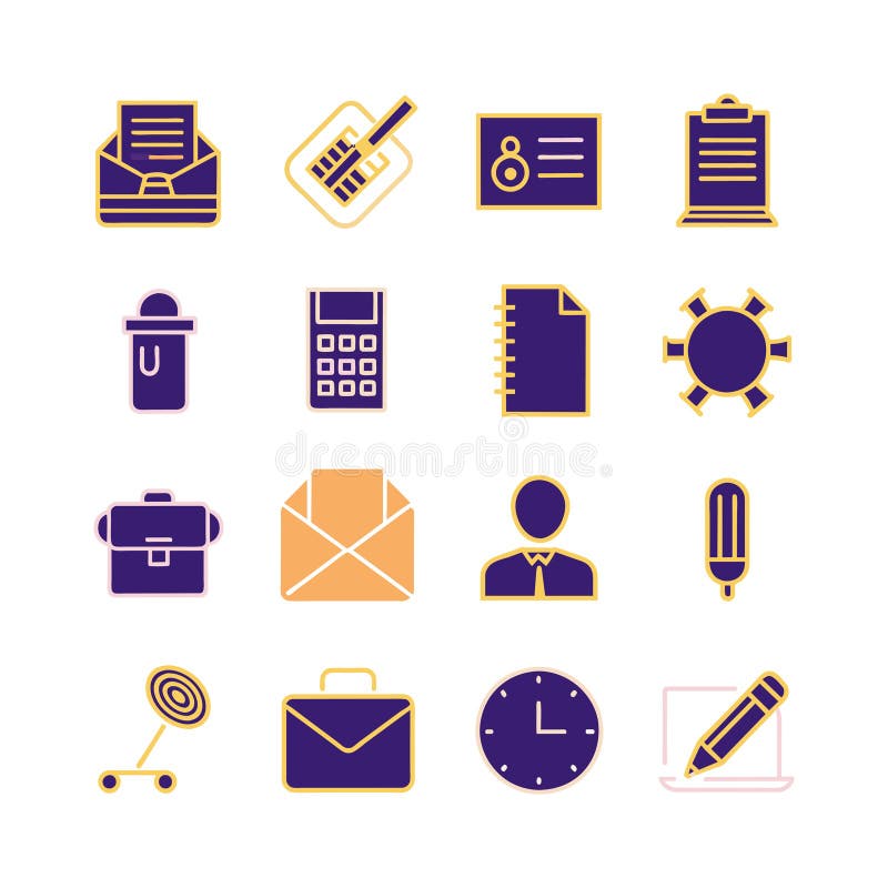 Business or Organization Management Icon Set. Stock Vector ...
