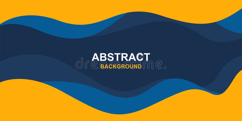 Simple Abstract Vector Background with Orange and Blue Wavy Shapes ...