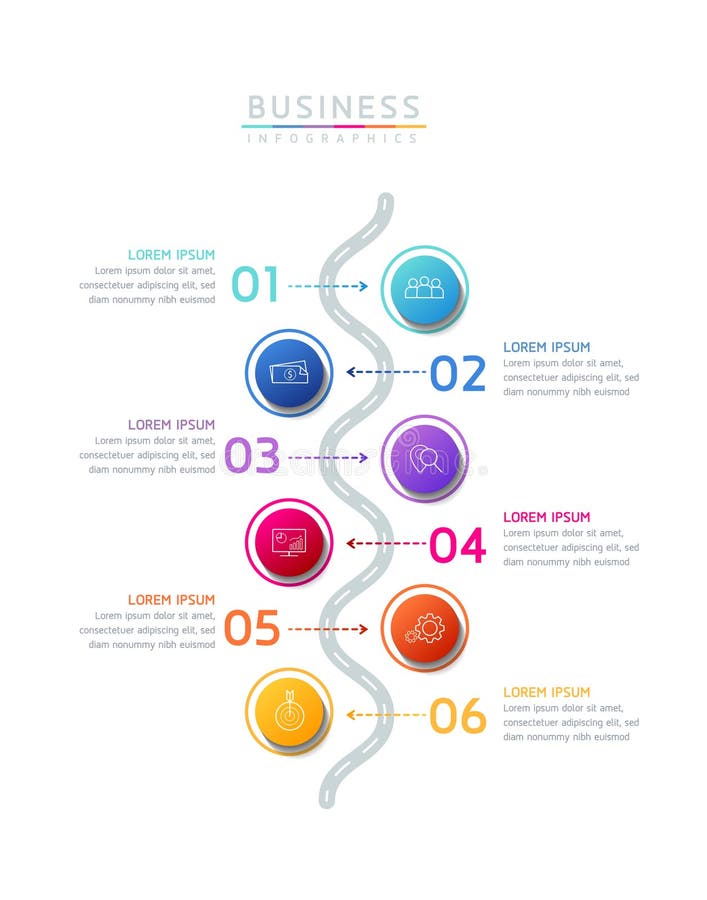 Vector Business Presentation Connecting Steps Infographic Template ...