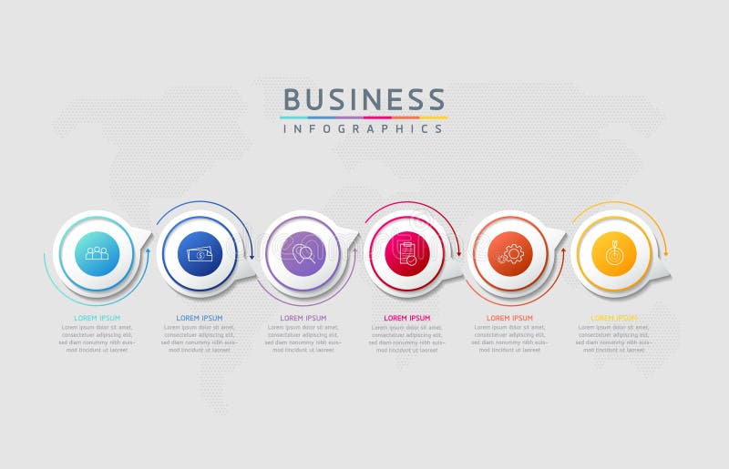 Vector Business Presentation Connecting Steps Infographic Template ...