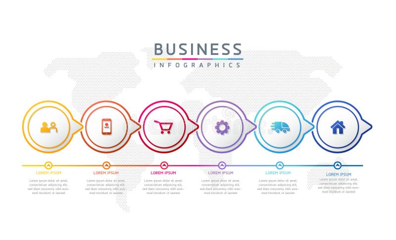 Vector Business Presentation Connecting Steps Infographic Template ...