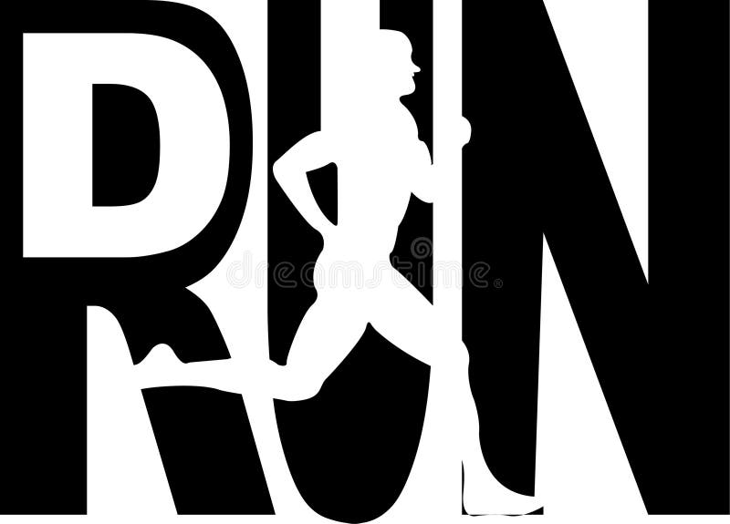 Running Man RUN Jpg Image with Svg Vector Cut File for Cricut and ...