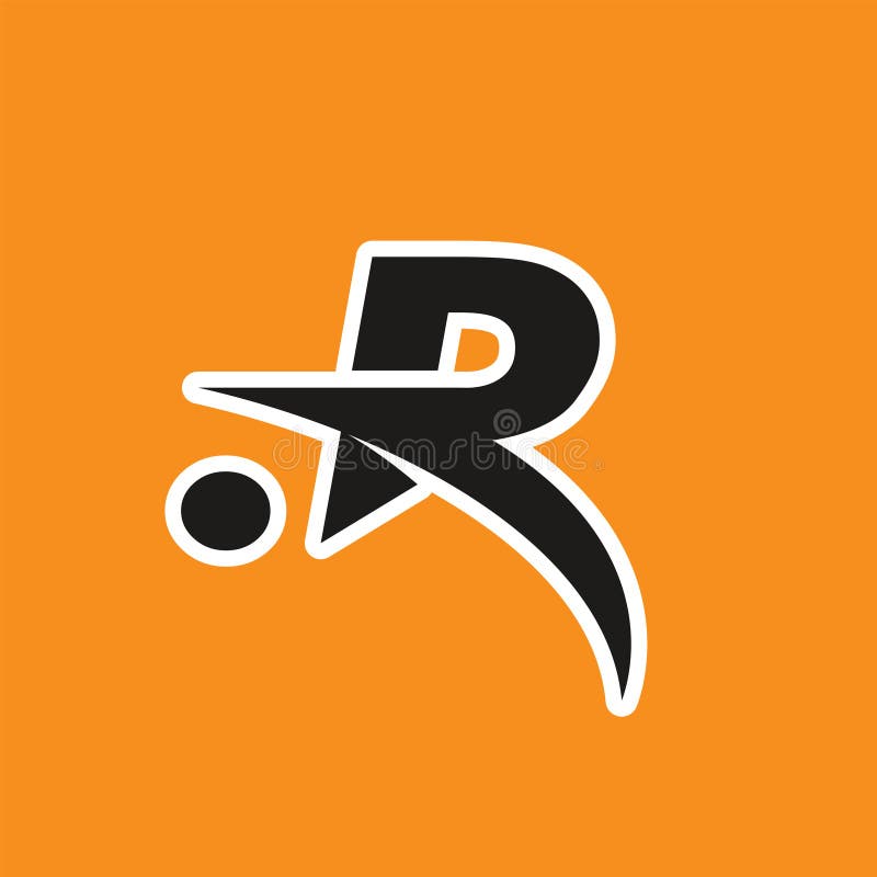 R logo design stock vector. Illustration of brand, trendy - 320347200