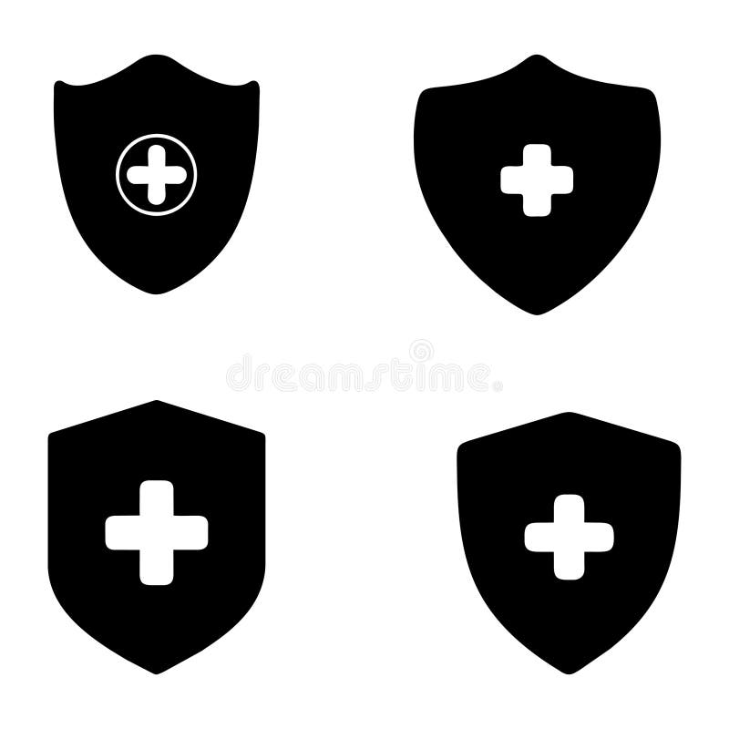 Health Insurance Icon Silhouette Illustration in a White Background ...