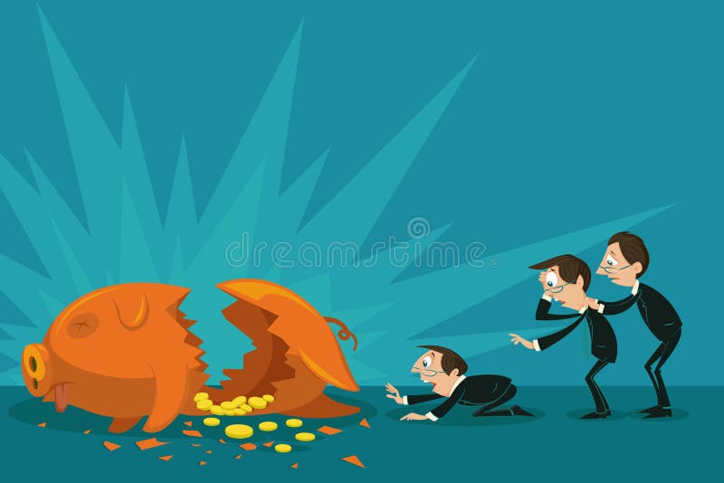 Piggy Bank Smashed Stock Illustrations – 143 Piggy Bank Smashed Stock ...