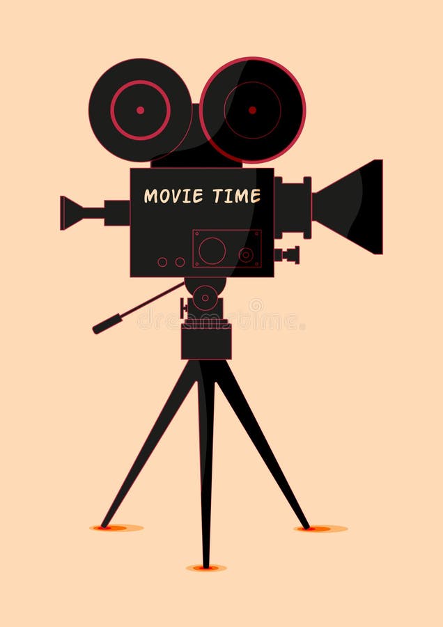 Movie and Film Poster Design Template Background with Vintage Film Reel ...