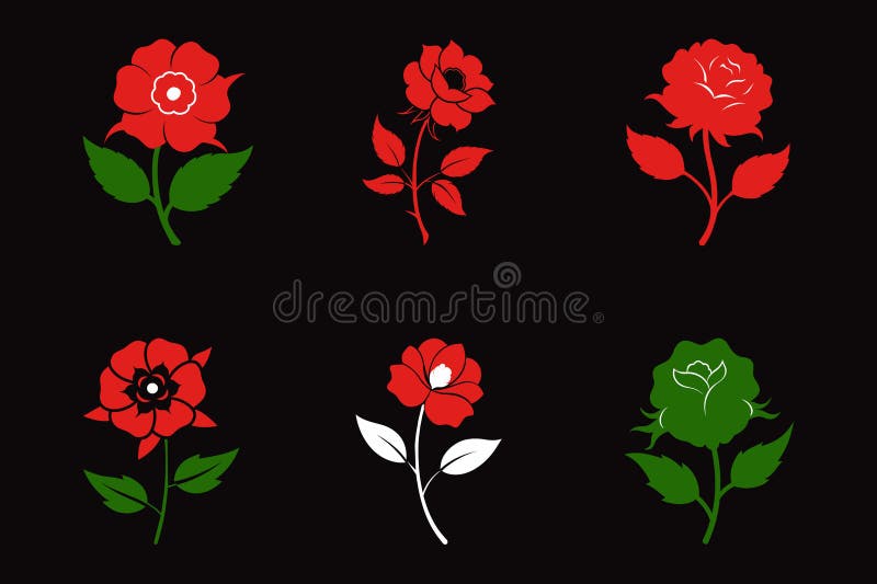 Wild Prairie Rose Vector Illustration Stock Illustration - Illustration ...