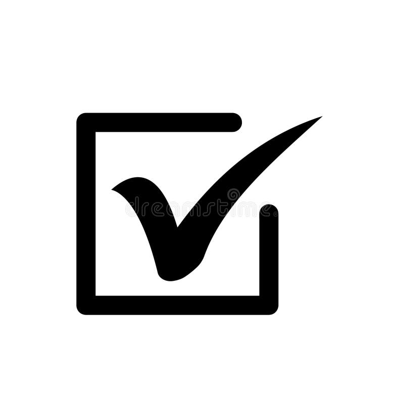 Check Mark Icon Button Set. Isolated Checkmark Symbol, Right and Wrong ...