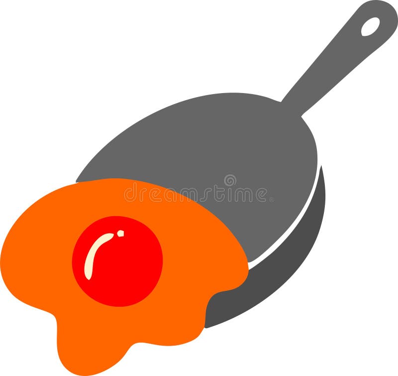 A simple roasted egg icon stock vector. Illustration of single - 320941403