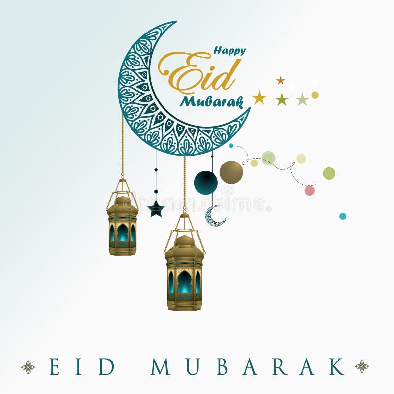 Premium Eid Mubarak, Modern Eid Greeting Card Design, Stock Vector ...