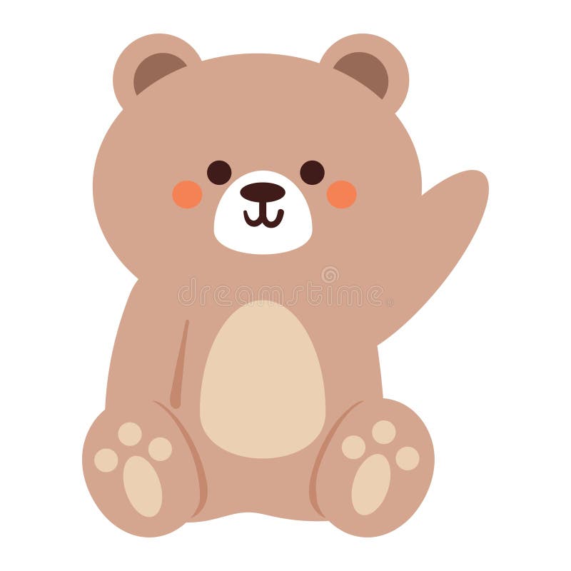 Cute Hand Drawing Cartoon Bear Stock Vector - Illustration of icon ...