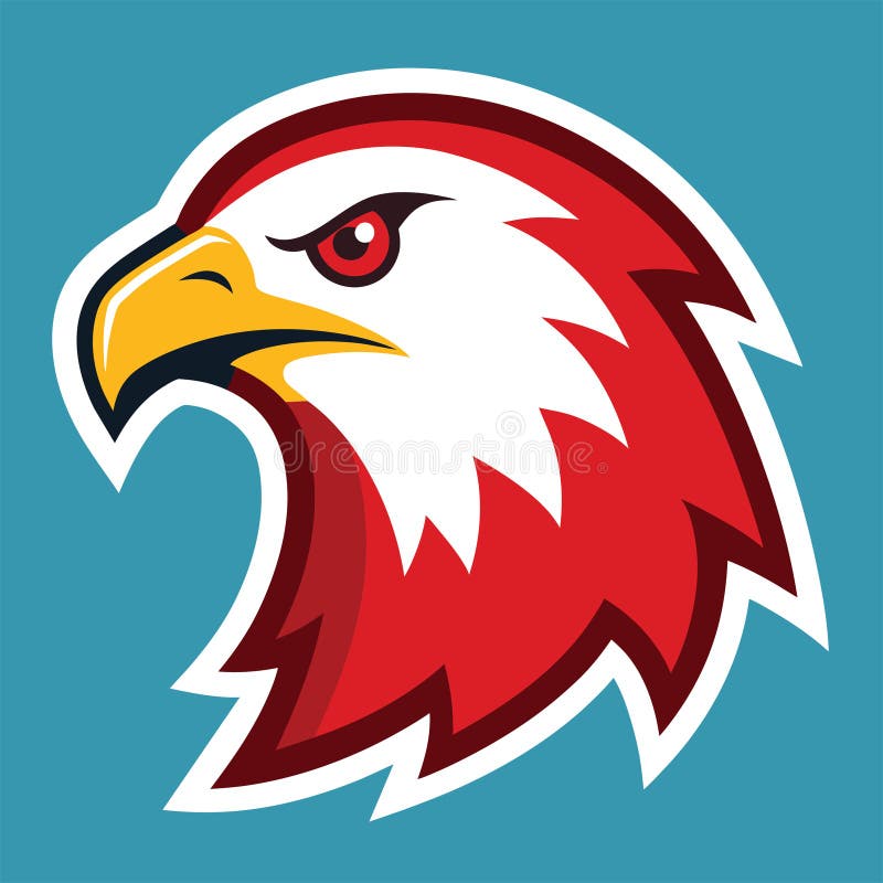 Colorful Angry Eagle Head Template Stock Vector - Illustration of icon ...