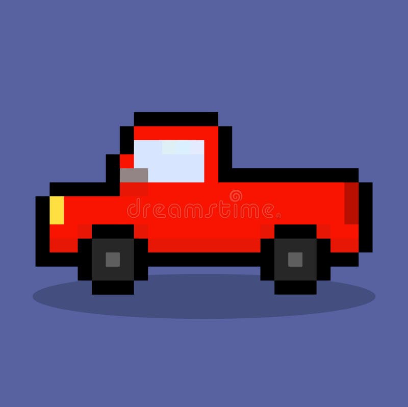 Car in 8 bit pixel art stock vector. Illustration of technology - 321090064