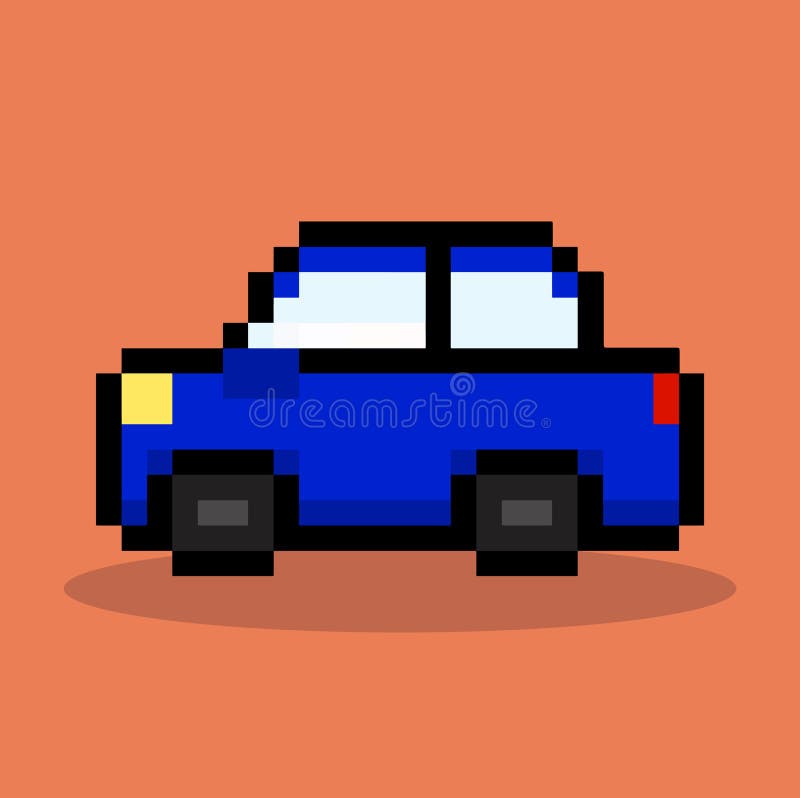 Car in 8 bit pixel art stock vector. Illustration of drive - 321090102