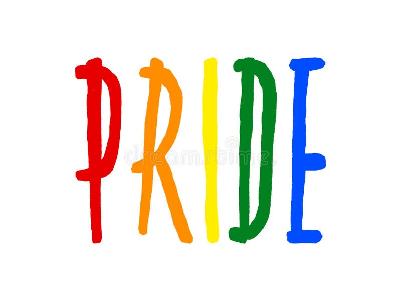 LGBT Pride Art on White Background. Template for Poster, Social Network ...