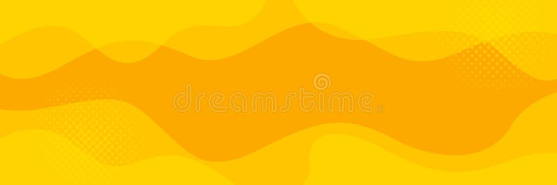 Abstract Yellow Dynamic Curve Background. Fresh Lemon Orange Color ...